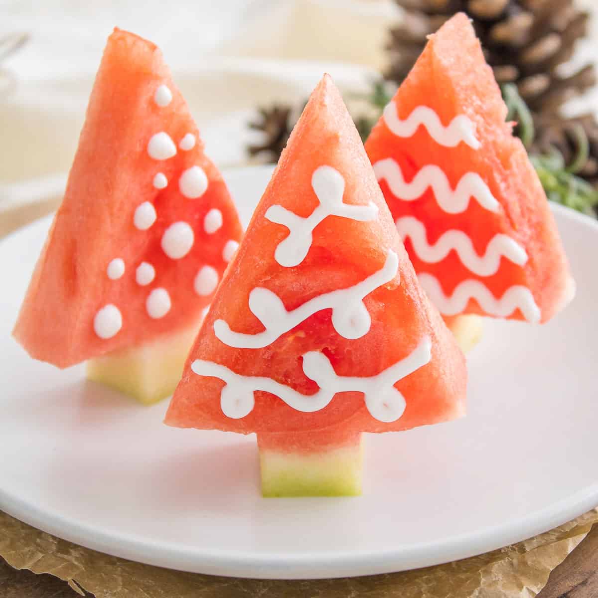 Watermelon Christmas Trees - Make It Skinny Please