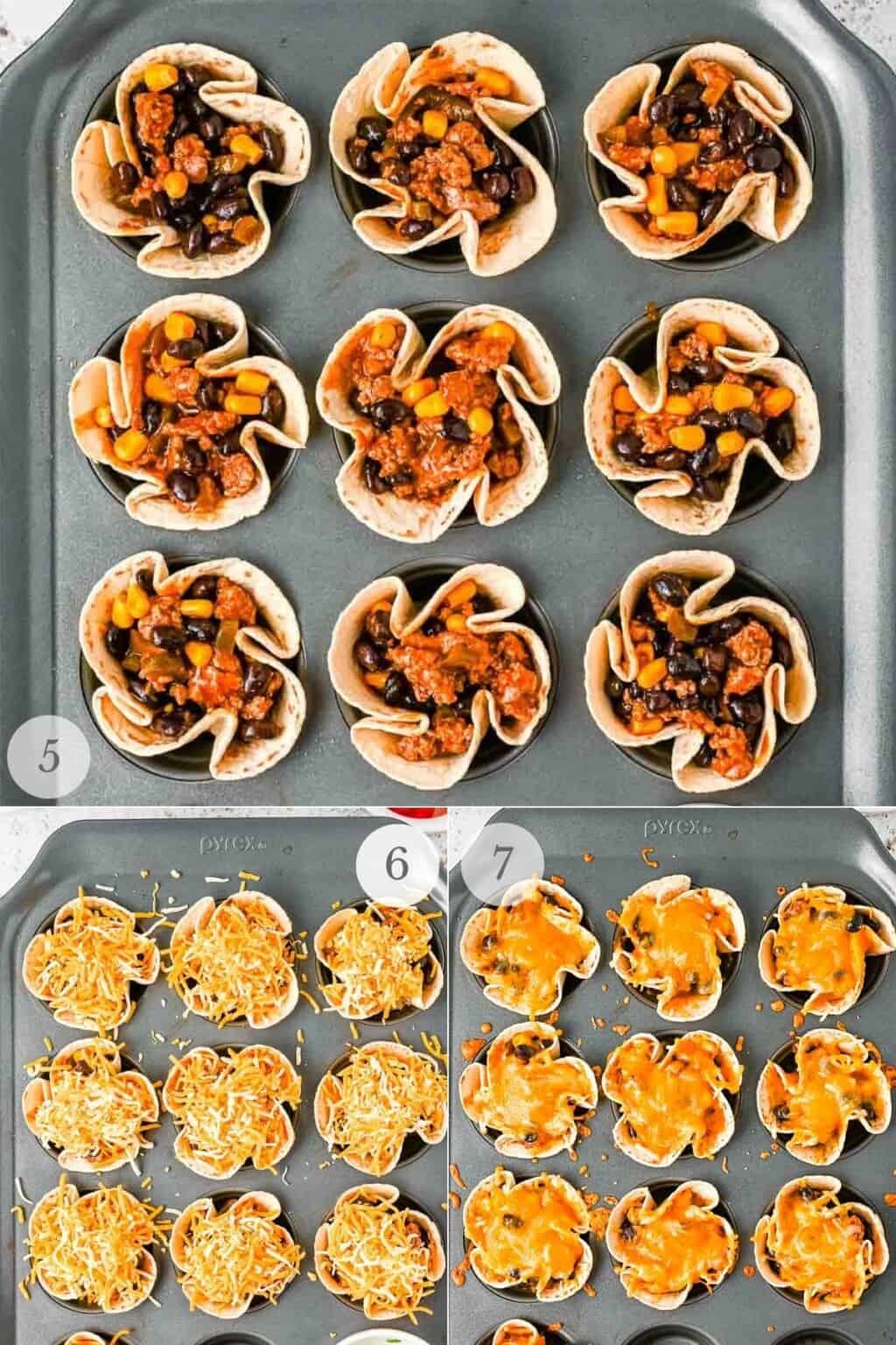 Enchilada Cups in crispy Tortilla Cups - Make It Skinny Please
