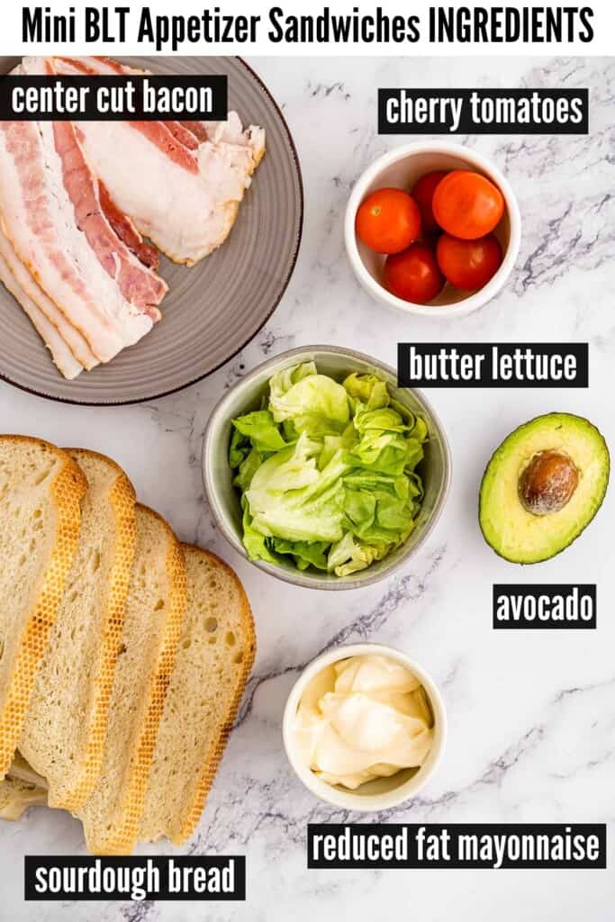 Mini BLT Appetizer Sandwiches - Make It Skinny Please